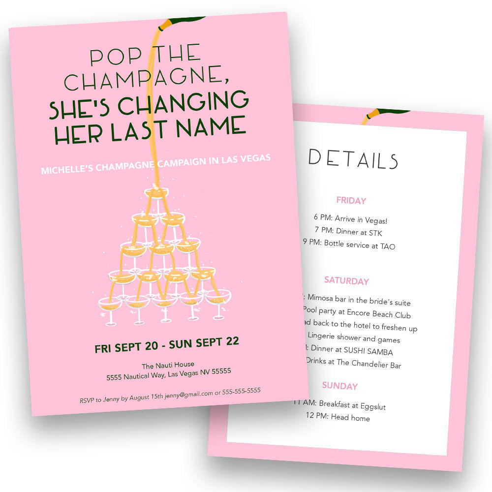 Bachelorette Party Invitations Wording