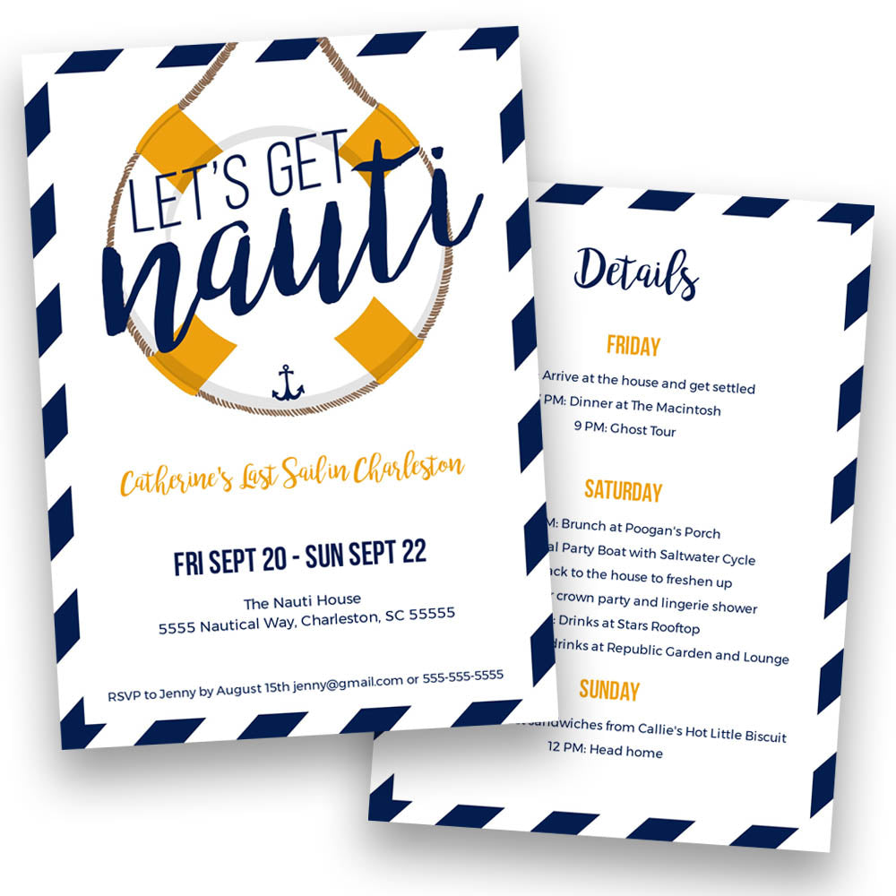 nautical themed invitations