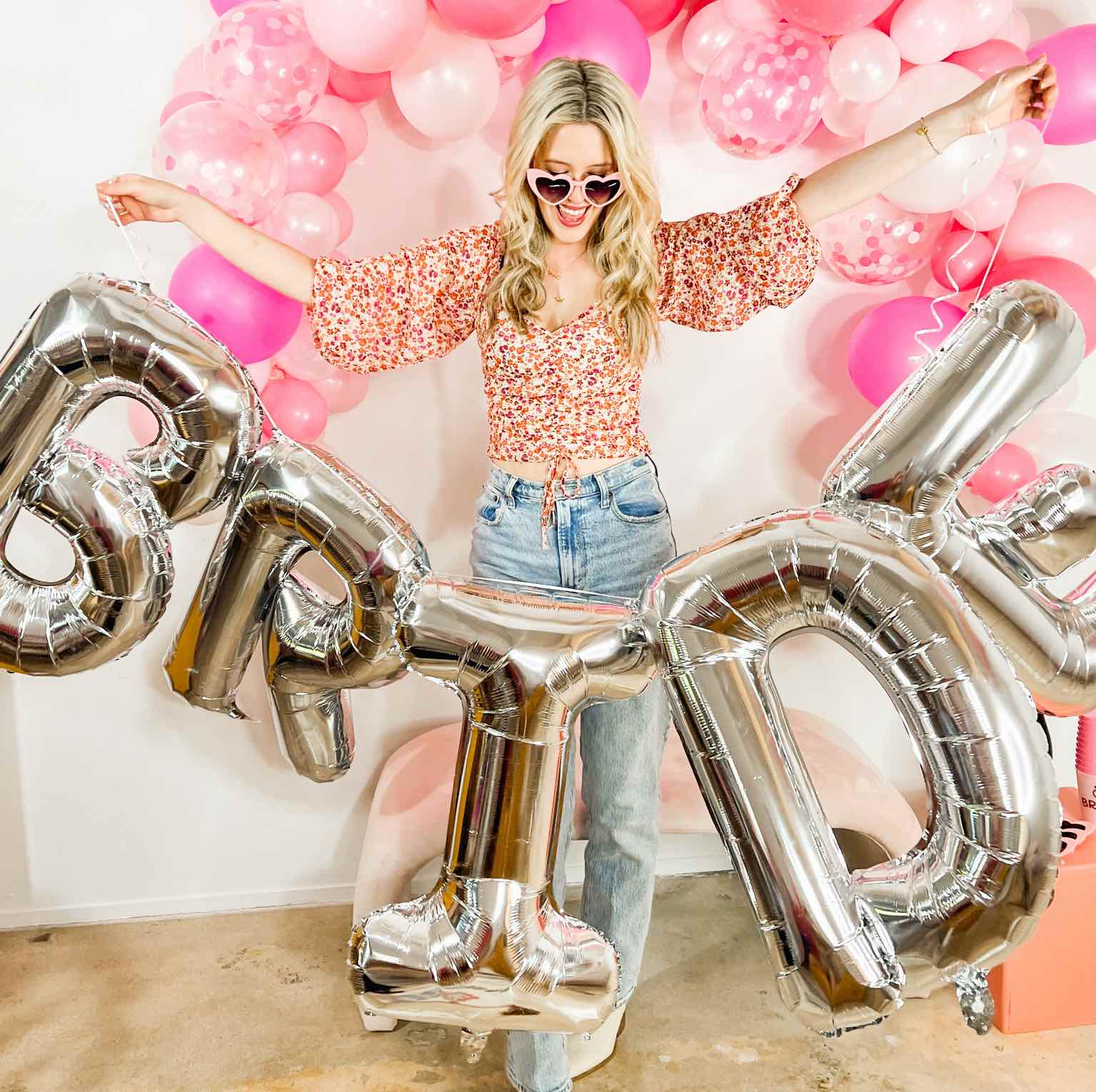 Bachelorette Party Supplies - Jumbo Rose Gold 32" BRIDE Balloon Letter ...