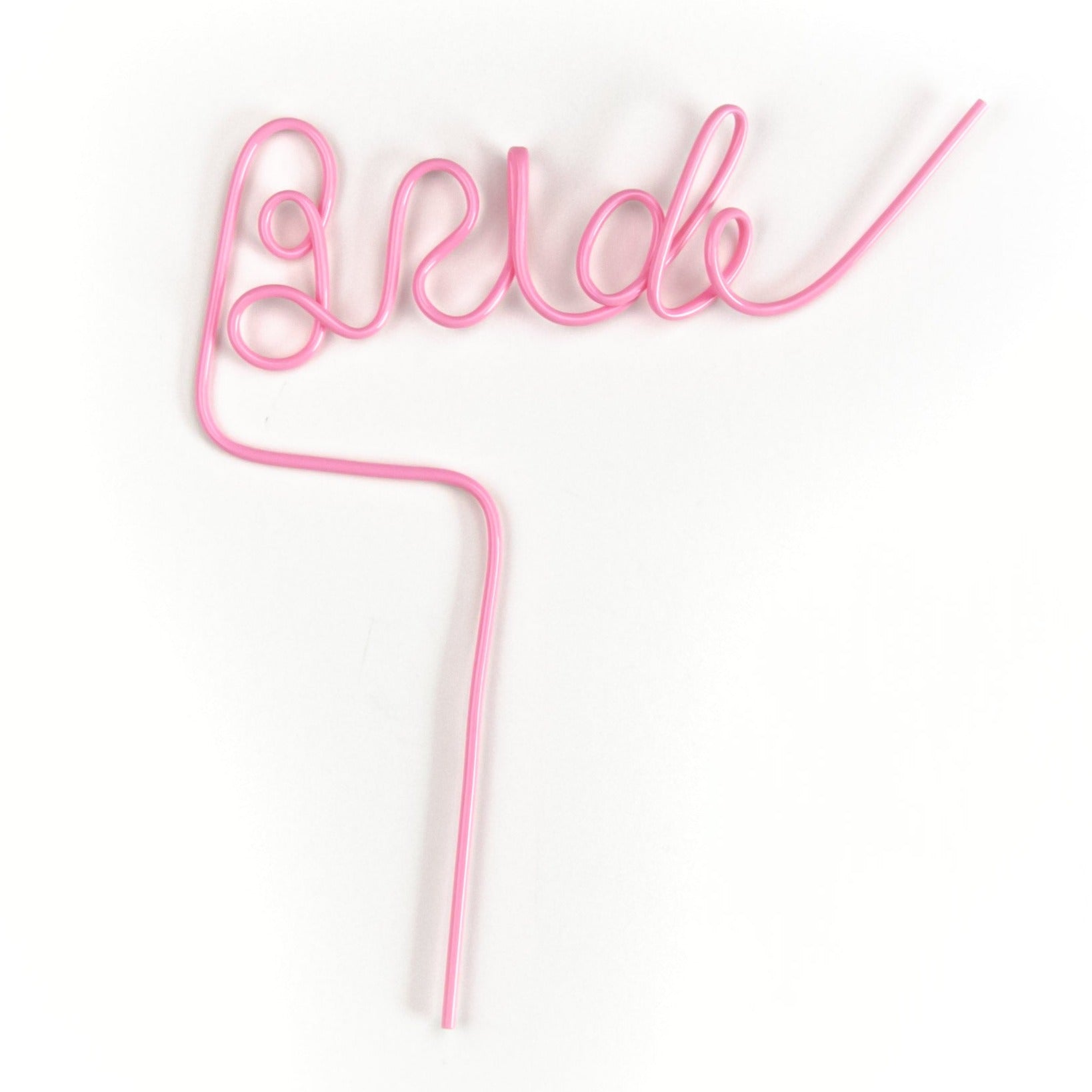 Bachelorette Party Supplies | Pink Bride Straw – Stag & Hen