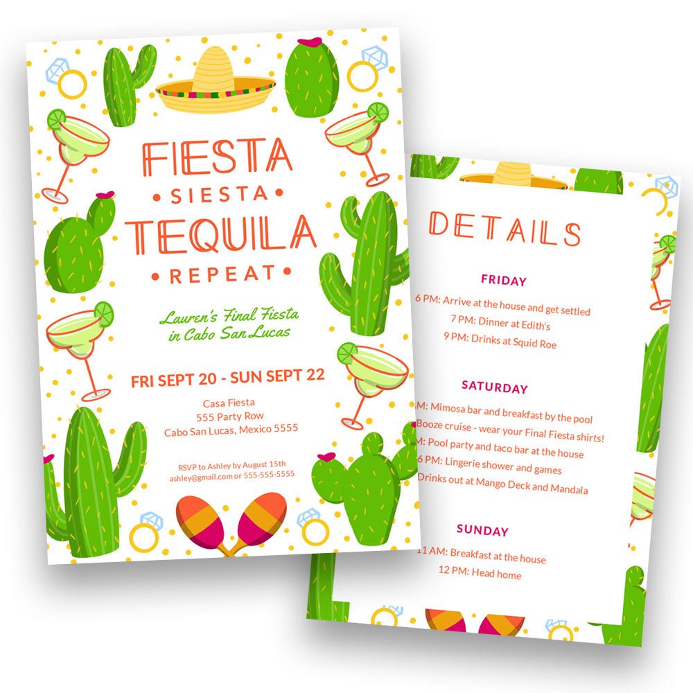 Fiesta Party Invitations